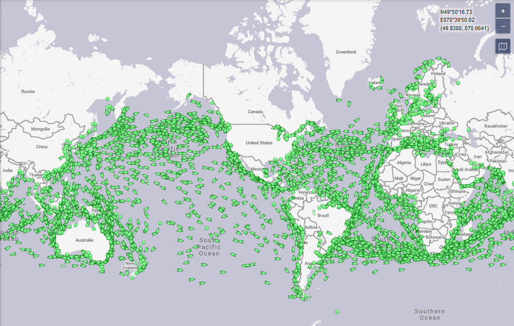 A Marine Traffic Snapshot - DiveDoggie, LLC